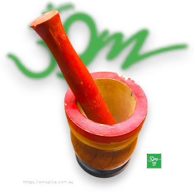 Wooden Okhal Large 7 inch | Om Spice & Grocery Brisbane