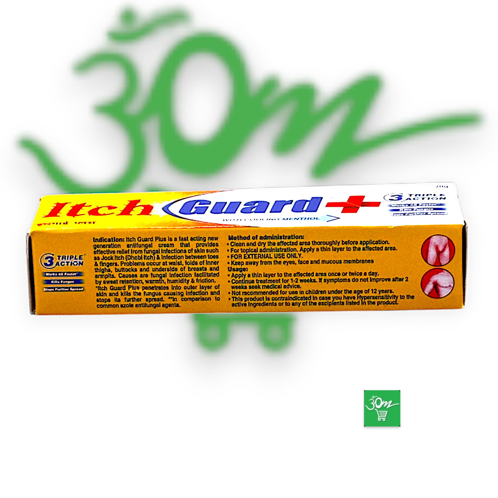 Itch Guard Antifungal Cream with Cooling Menthol | Om Spi...