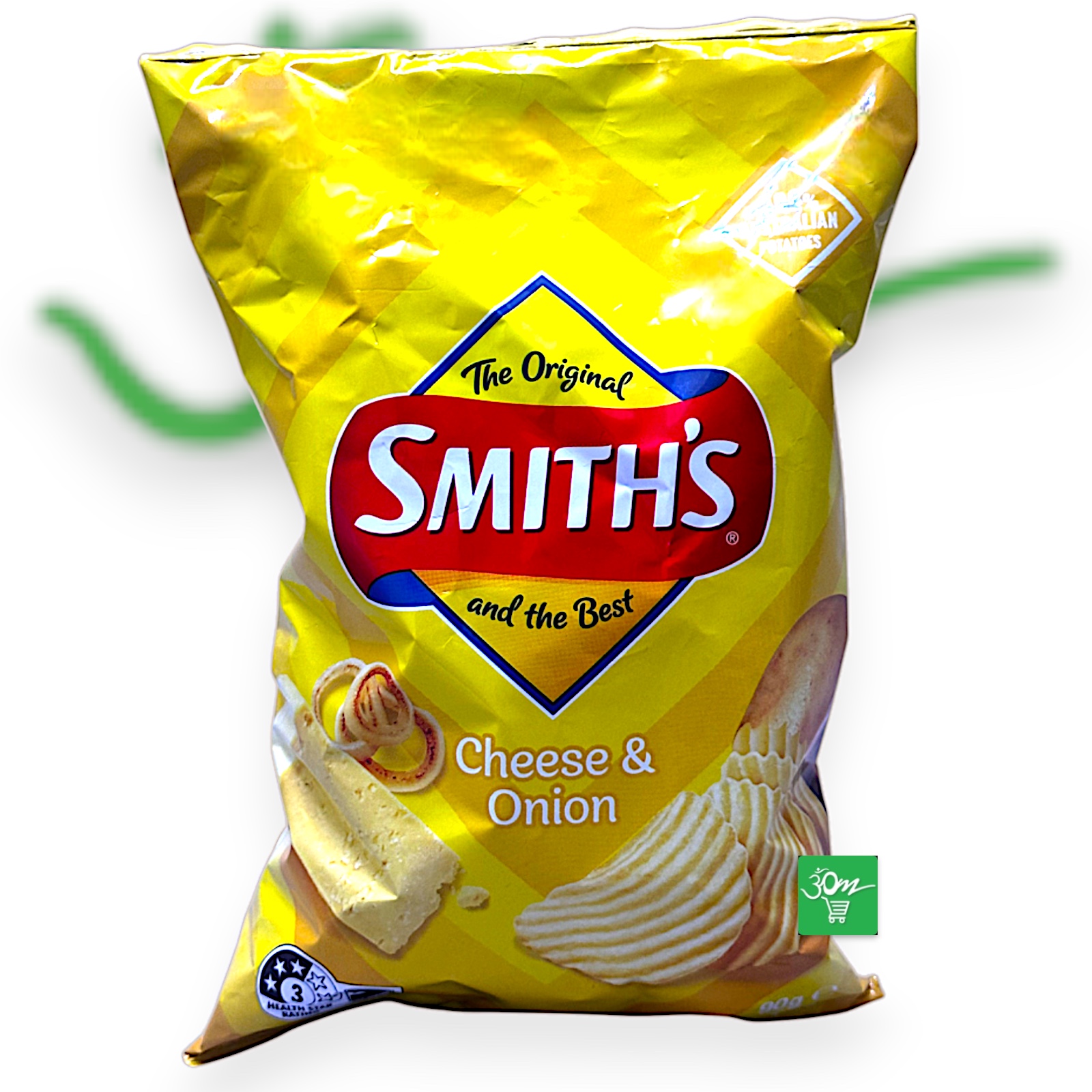 Smith’s Cheese & Onion Potato Chips – Classic Crinkle...